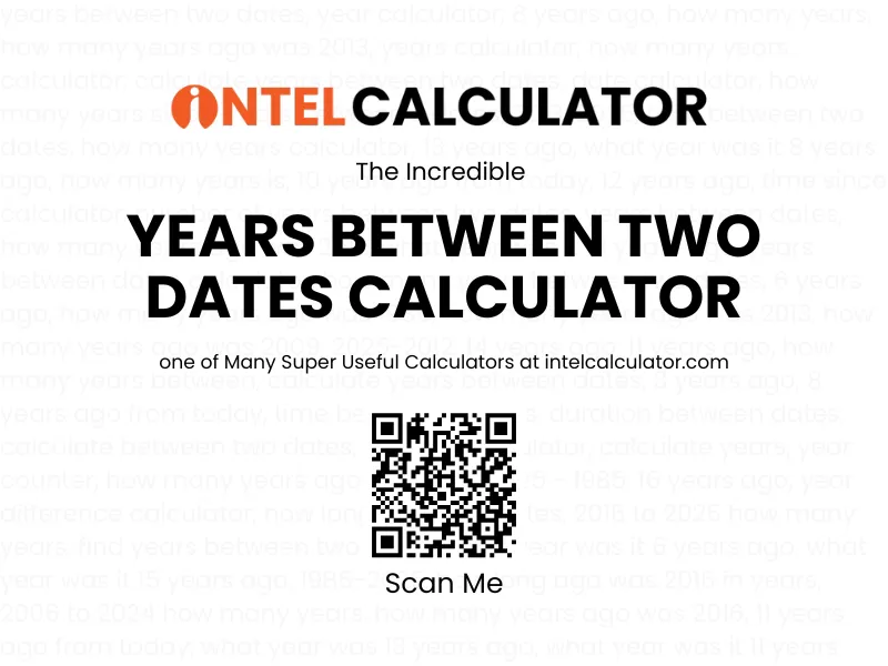 Years Between Dates Calculator - How Many Years Calculator